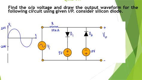 Solved Find The O P Voltage And Draw The Output Waveform For Chegg