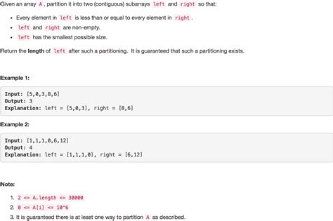 【leetcode】915 partition array into disjoint intervals seyjs 博客园