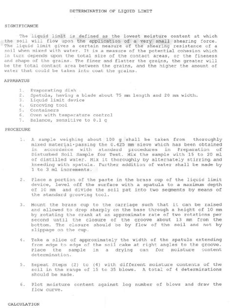 Liquid Limit Pdf