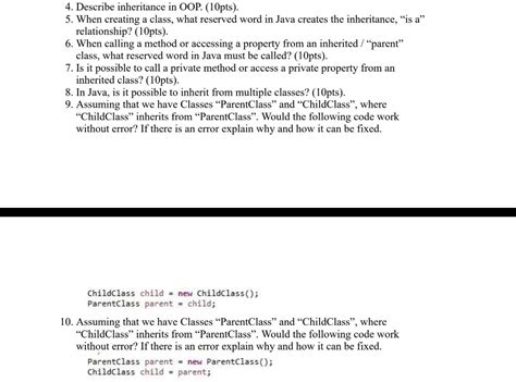 Solved 4 Describe Inheritance In OOP 10pts SolutionInn