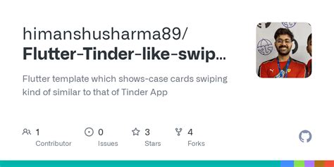 Github Himanshusharma Flutter Tinder Like Swipe App Flutter