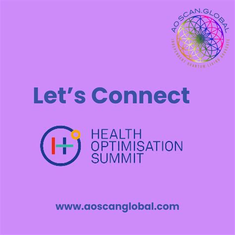 Get Health Optimization Summit Connected Ao Scan Global
