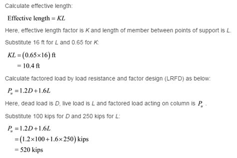 solved for the conditions shown in figure p4 6 7 use lrfd and do