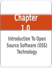 Introduction To Open Source Operating System Chapter Introduction To Open Source Software