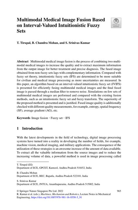 Pdf Multimodal Medical Image Fusion Based On Interval Valued Intuitionistic Fuzzy Sets