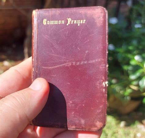 Antiquarian Books Rare Antique 1880s Leather Bound Book Of Common Prayer Miniature 6cm Wide 9