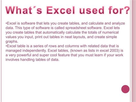 Microsoft Excel Ppt