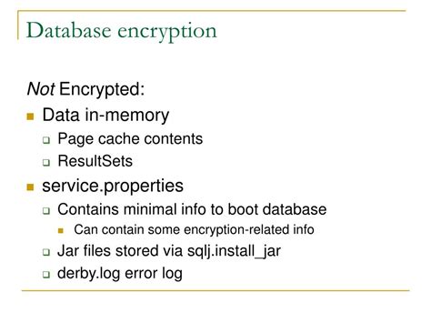 Ppt Apache Derby Security Powerpoint Presentation Free Download Id3320520