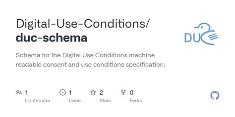 GitHub Digital Use Conditions Duc Schema Schema For The Digital Use
