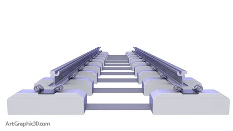 High Detail 3d Model Tram Track Download