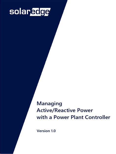 Se Managing Active Reactive Power Plant Controller Installation Guide Pdf Electrical Grid