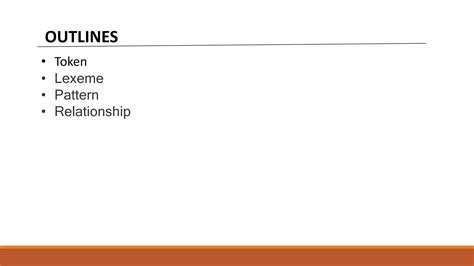 Relationship Among Token Lexeme Pattern PPTX
