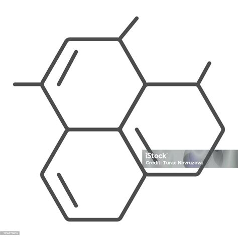 분자 모델 얇은 선 아이콘입니다 생물학 세포 또는 분자 그리드 기호 흰색 배경에 스타일 그림을 윤곽 모바일 개념 및 웹 디자인에 대한 의학 또는 화학 기호 벡터 그래픽