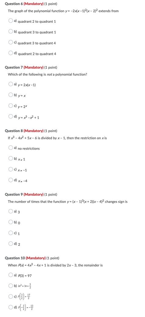 solved question 6 mandatory 1 point the graph of the