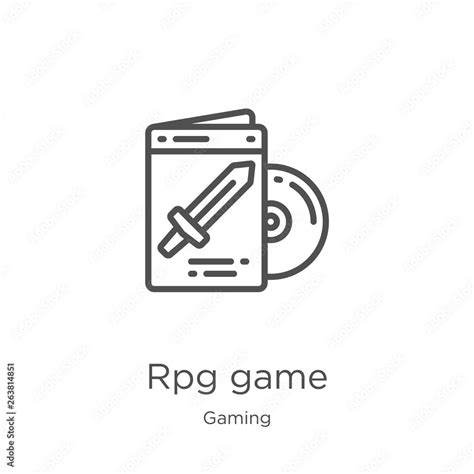 Rpg Game Icon Vector From Gaming Collection Thin Line Rpg Game Outline Icon Vector Illustration