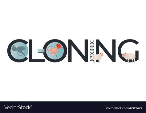 Cloning Genetics Text Composition Royalty Free Vector Image