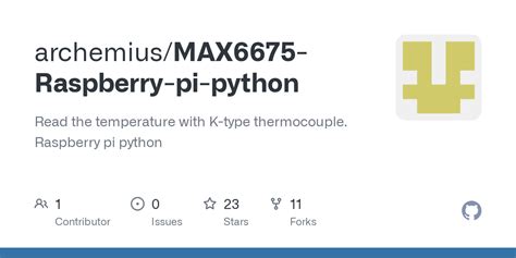 Max6675 Raspberry Pi Pythonmax6675py At Master · Archemiusmax6675