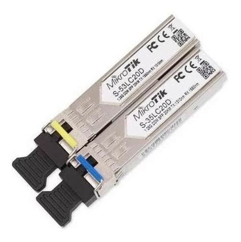 Kit Módulos Gbic Sfp Mikrotik S-3553lc20d Par Wdm 20km Lc 1f | Frete grátis