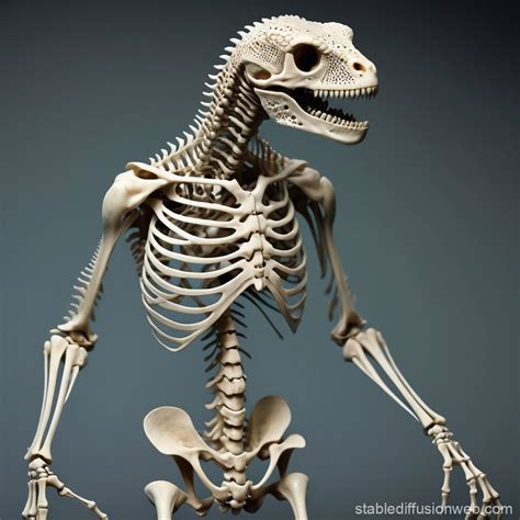 Lizard Human Hybrid Skeleton Figure Stable Diffusion Online