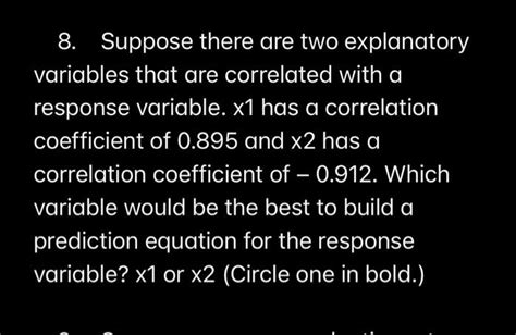 solved suppose there are two explanatory variables that are correlated