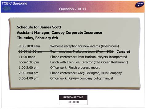 Toeic Speaking Sample Questions