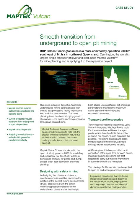 Smooth Transition From Underground To Open Pit Mining
