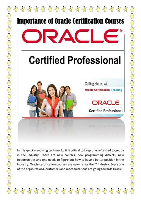 ppt importance of oracle certification courses powerpoint