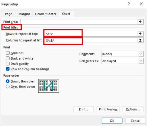 How To Define Print Titles In Excel