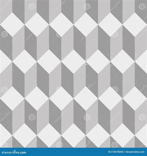 Neutral Gray 3d Isometric Cube Vector Seamless Pattern Background Vertical Columns Rectangle