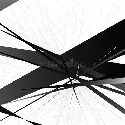 Abstract Edgy Geometric Vector Art Monochrome Angular Illustration