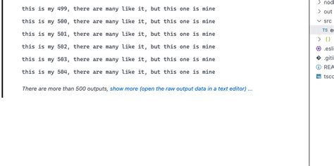 Notebook Show More Has Poor Formatting With Many Small Text Outputs