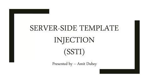 Server Side Template Injection Slides Pptx