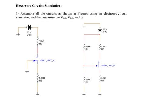 Solved Electronic Circuits Simulation 1 Assemble All The