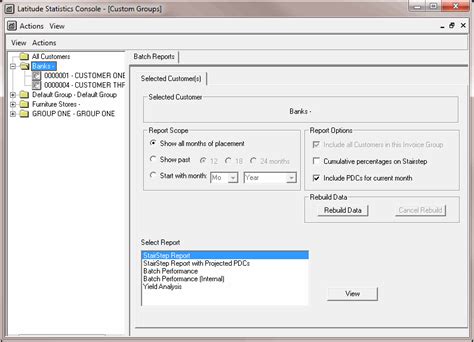 Statistics Console Create A Custom Group