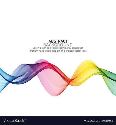 Abstract Background With Smooth Color Wave Vector Image