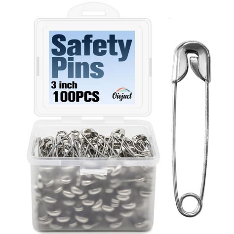 Oiojuct Safety Pins 3 Inch Large Safety Pinsbulk Safety