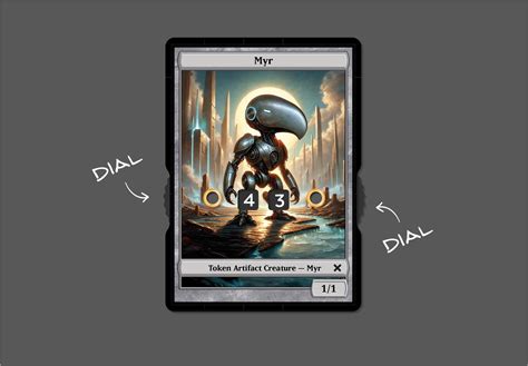1 1 Myr Token With Number Display Magic The Gathering Etsy