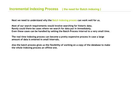 Database Indexing Framework Ppt