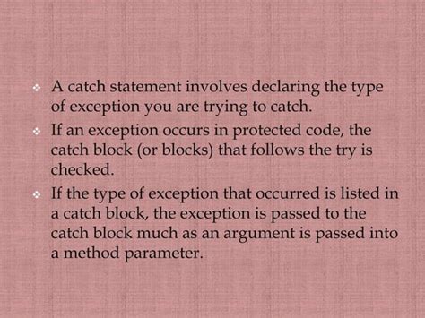 unit 4 exceptions and threads ppt