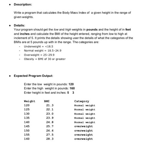 solved description write a program that calculates the body