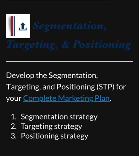 solved ث segmentation targeting and positioming develop the