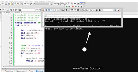 Sum Of Digits Of A Number C Program Testingdocs