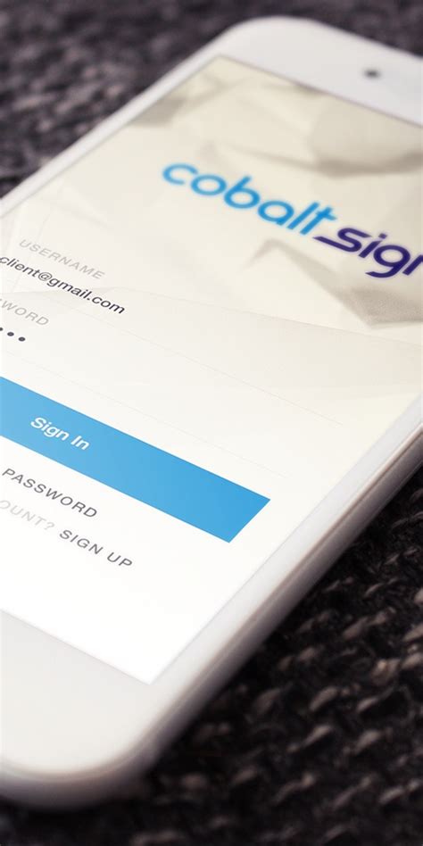 Quality Mobile App Development Cobalt Sign