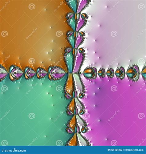 Fractal Complex Color Mandelbrot Set Detail Digital Artwork For Creative Graphic Design Stock