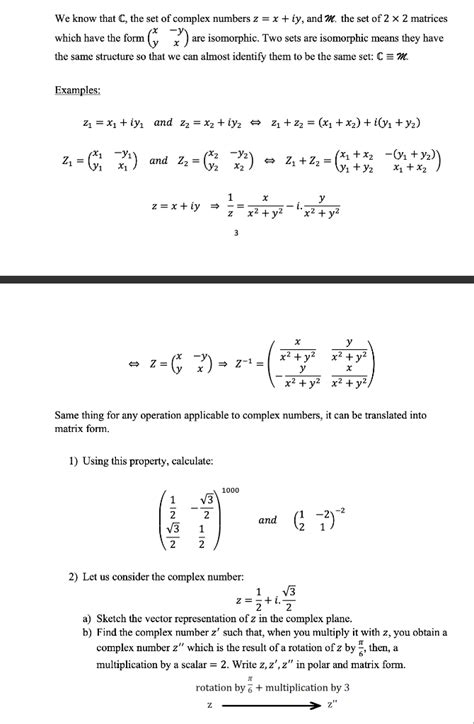 Solved We Know That C The Set Of Complex Numbers Z X Chegg