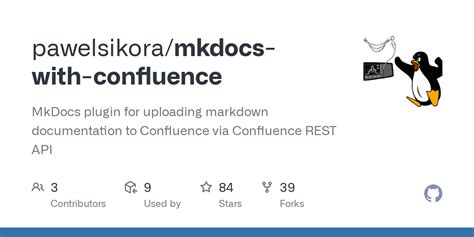 github pawelsikora mkdocs with confluence mkdocs plugin for uploading markdown documentation