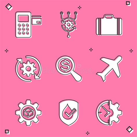 set pos terminal algorithm suitcase for travel gear and arrows