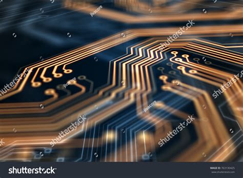 3d 렌더링회로 기판 미래 서버 코드 스톡 일러스트 763130425 Shutterstock