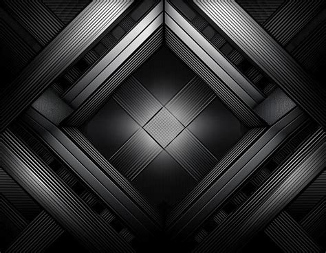 Futuristic Metallic Geometric Patterns Abstract Chrome Grid Design With Sharp Reflective