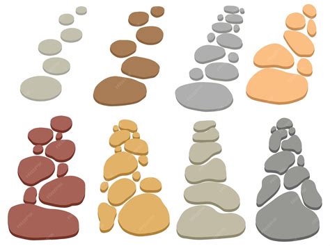 Premium Vector Stone Path Texture Background Illustration